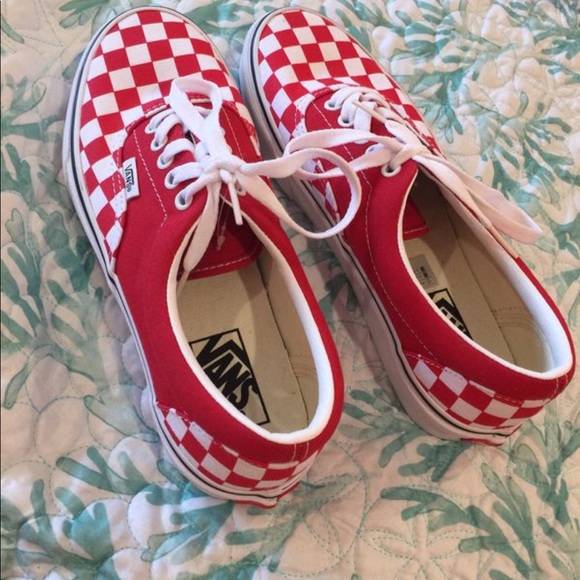 Vans | Shoes | Red Checkered Board Vans | Poshmark